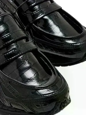 NEW BALANCE Crocodile-effect Slip-on Sneakers - Black/black