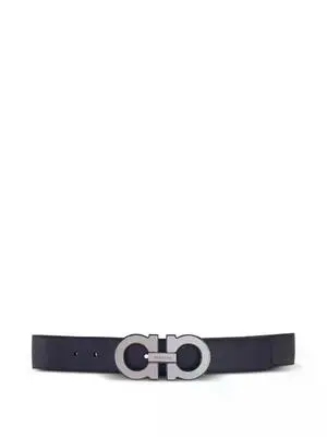 FERRAGAMO Reversible Gancini Belt - Blue