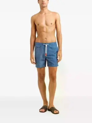 Orlebar Brown Patterned Drawstring Swim Shorts - Blue