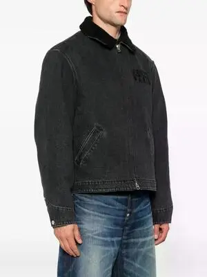 Kenzo Sherpa-collar Denim Jacket - Grey
