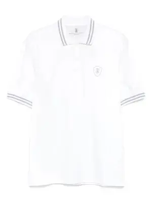 Brunello Cucinelli Embroidered-logo Polo Shirt - White