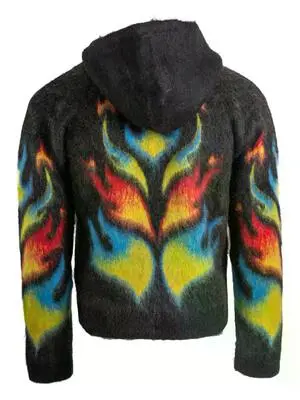 Casablanca Flame-pattern Hooded Jacket