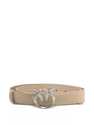 Pinko Bird Buckle Leather Belt - Neutrals