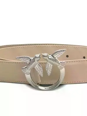 Pinko Bird Buckle Leather Belt - Neutrals