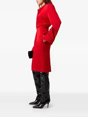 Stella McCartney Cowl-neck Draped Midi Dress - Red