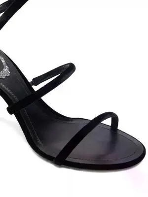 Rene Caovilla 80mm Cleo Spiral-ankle-strap Sandals - Black
