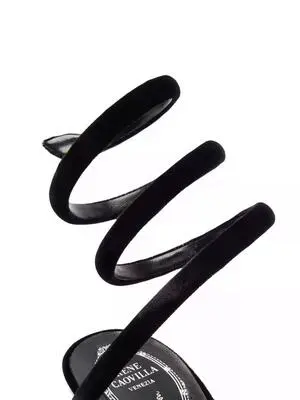 Rene Caovilla 80mm Cleo Spiral-ankle-strap Sandals - Black