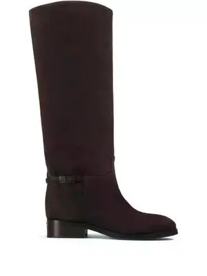 LE SILLA Charlotte Suede Buckle-detail Boots