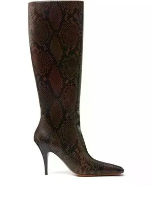 Stella McCartney Square-toe Snakeskin Boots