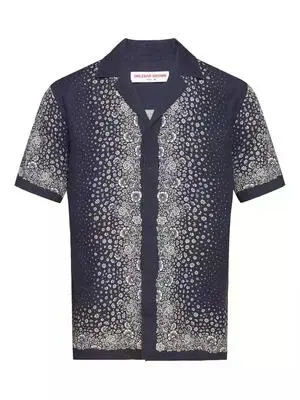 Orlebar Brown Maitan Floral-print Linen Shirt - Blue