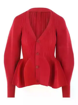 CFCL Ribbed Knit Peplum Cardigan