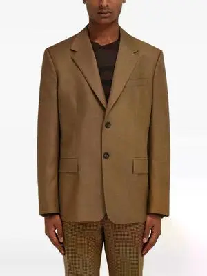 FERRAGAMO Single-breasted Blazer - Brown