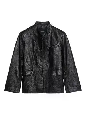 Zadig&Voltaire Crinkle Leather Blazer - Black