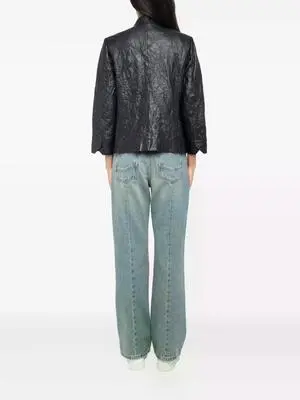 Zadig&Voltaire Crinkle Leather Blazer - Black