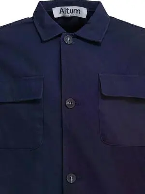 ALTUM Double-pocket Cotton Shirt Jacket - Blue