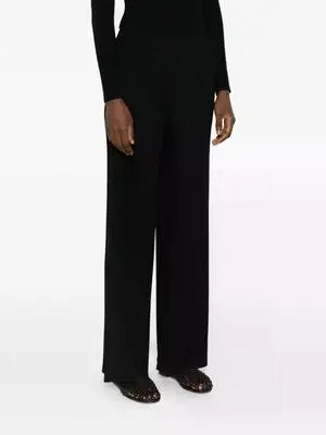 FORTE_FORTE Pleated Wide-leg Trousers - Black