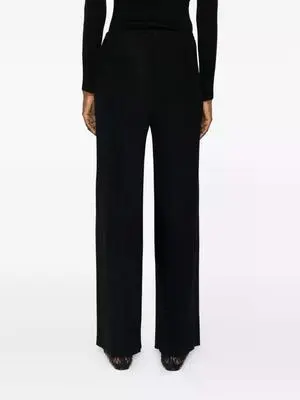 FORTE_FORTE Pleated Wide-leg Trousers - Black