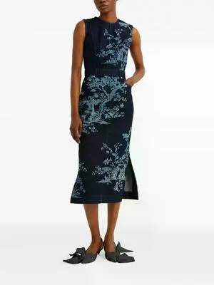 Erdem Trees-print Sleeveless Dress