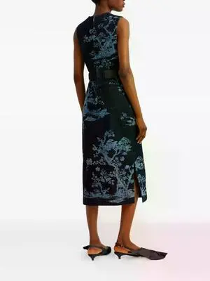 Erdem Trees-print Sleeveless Dress