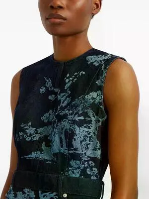 Erdem Trees-print Sleeveless Dress