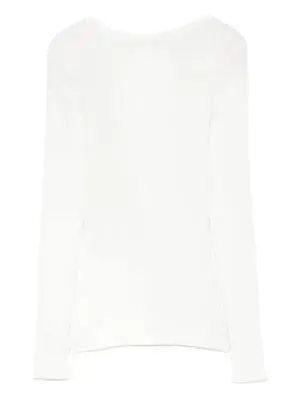 Akris Ribbed V-neck Top