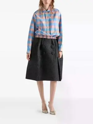 Prada Checked Poplin Shirt - Blue