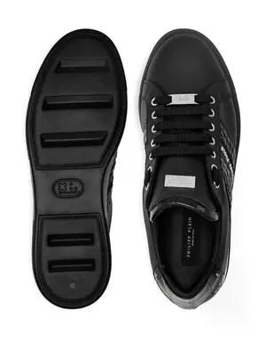 Philipp Plein Leather Low-top Sneakers - Black