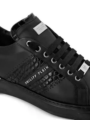 Philipp Plein Leather Low-top Sneakers - Black