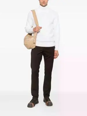 DONDUP Cuffed Wool Trousers - Brown