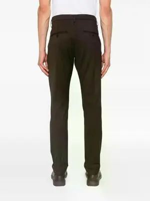 DONDUP Cuffed Wool Trousers - Brown