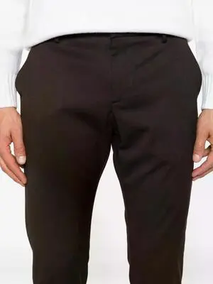 DONDUP Cuffed Wool Trousers - Brown
