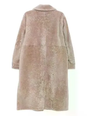 MANZONI 24 Shearling Collared Coat - Neutrals