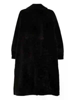 MANZONI 24 Shearling Collared Coat - Brown