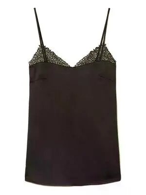 TWINSET Lace-trimmed Top - Black