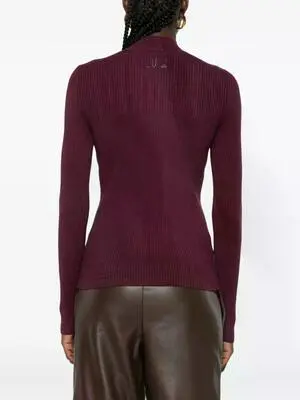 TWINSET Ribbed Knit High-neck Top - Red