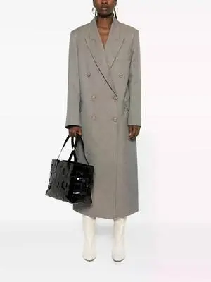 THE FRANKIE SHOP Double-breasted Peak-lapel Coat