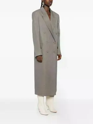 THE FRANKIE SHOP Double-breasted Peak-lapel Coat