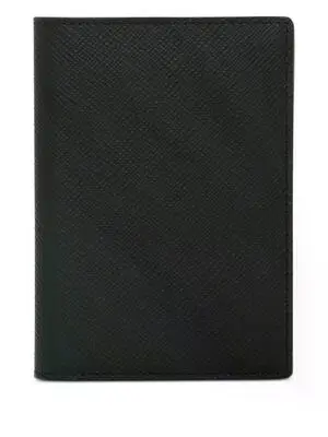 Smythson Panama Passport Cover - Black