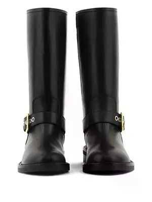 PAUL WARMER City Buckle-fastening Leather Boots