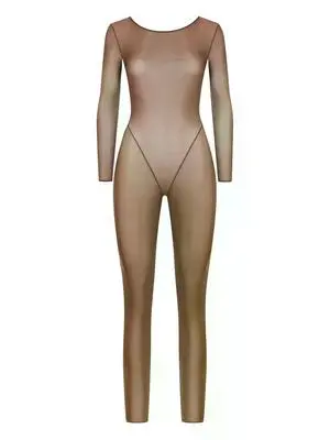 MAISON CLOSE French Kiss Light Catsuit - Brown