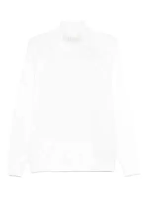 Eleventy High-neck Wool Sweater - White