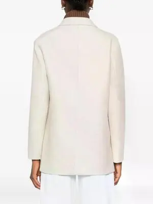 Harris Wharf London Double-breasted Coat With Gold Button Detail - Neutrals