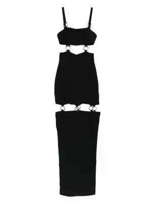 VESTIAIRE D'UN OISEAU LIBRE Ring Detail Sleeveless Dress - Black