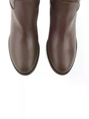 PAUL WARMER 75mm Kate Block-heel Leather Boots - Brown