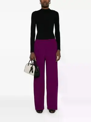 FORTE_FORTE Ribbed Wide-leg Trousers