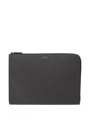 Smythson Zip Laptop Case - Black