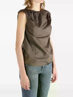 BASERANGE Gathered-sleeve Top