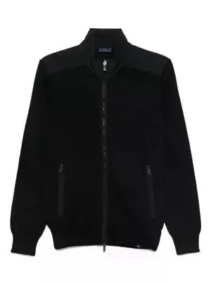 Paul & Shark Wool Zip-up Cardigan - Black