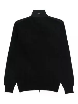 Paul & Shark Wool Zip-up Cardigan - Black
