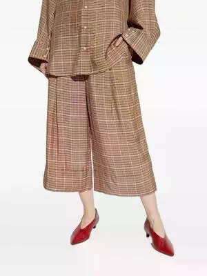 Munthe Check-pattern Pleated Trousers